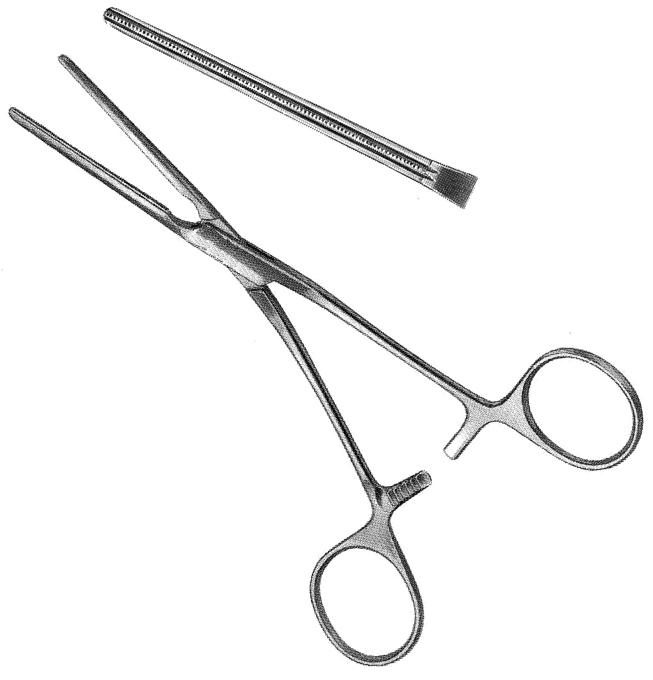 Pinça de Bakey curva 15º 5 x 16,5 cm (Código: 4775)